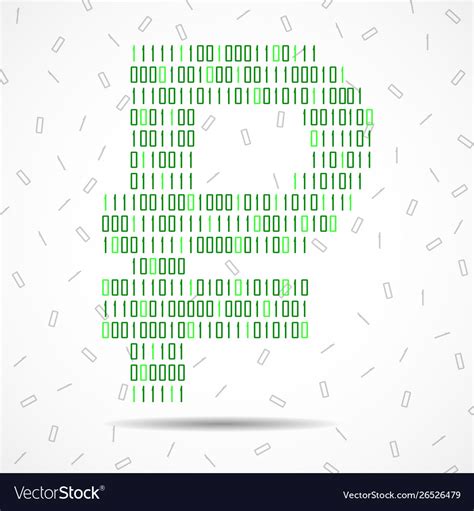 Abstract Sign Ruble Binary Code Technology Vector Image