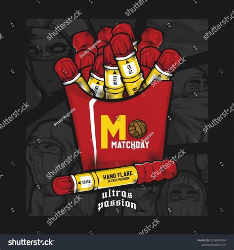 Football Hooligan Soccer Supporter Ultras Hand Stock Vector Royalty