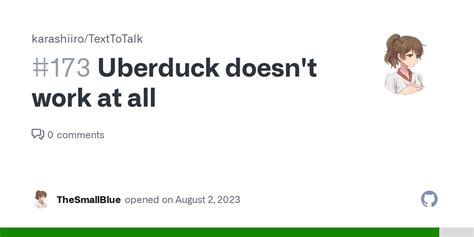 Uberduck Doesn T Work At All Issue Karashiiro TextToTalk GitHub