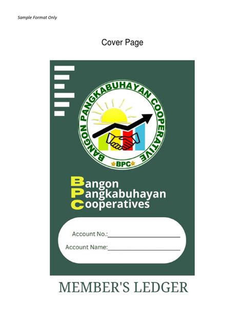 Layout For Members Ledger Pdf