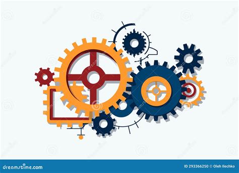 Cogs In The Machine Gears Knobs Cranks And Wheels Turning Moving