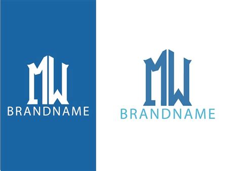 Premium Vector Modern Monogram Initial Letter Mw Logo Design Template