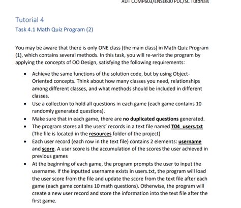 solved math quiz program package task03 2 import