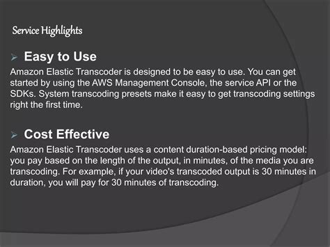 Elastic Transcoder On Aws Ppt