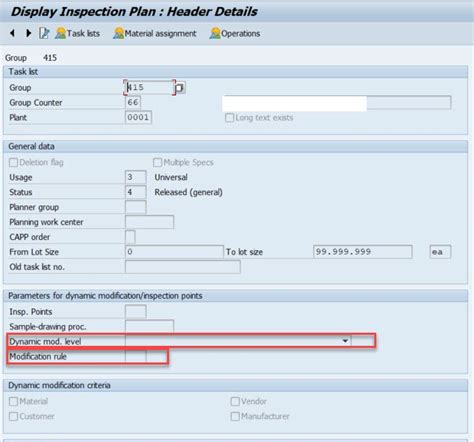 3372528 Inspection Lot Is Dynamically Modified Although No Dmr Is Visible In Qp03 Sap