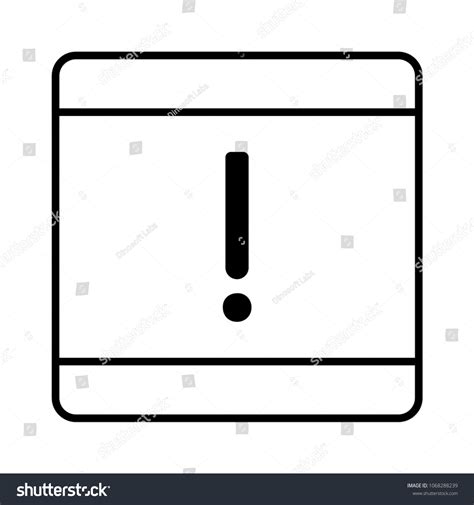 Exclamation Error Warning Royalty Free Stock Vector 1068288239