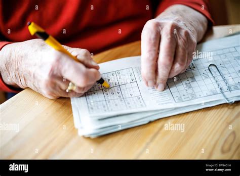 Norden Germany 23rd Dec 2023 A Lady Over 90 Years Old Solves A