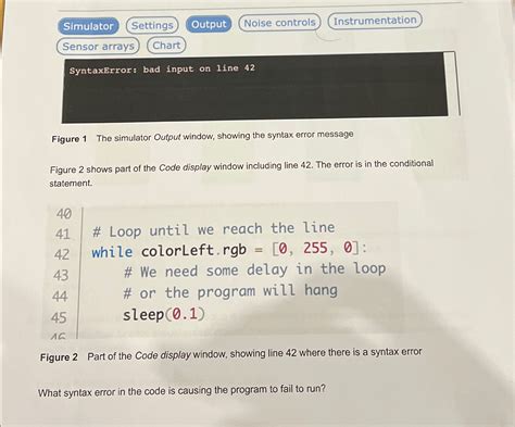 Solved InstrumentationSensor ArraysChartSyntaxError Bad Chegg