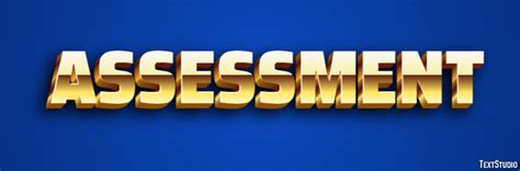 Assessment Text Effect And Logo Design Word