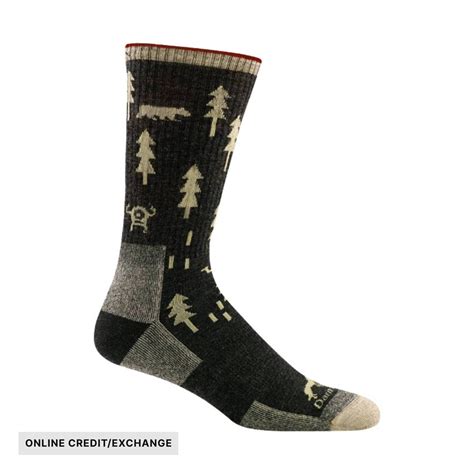 Darn Tough Vermont Mens Abc Boot Midweight Hiking Sock Black Lenny