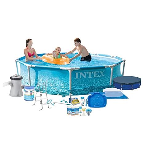 Intex Piscine Metal Frame Ronde Plage 305x76 Cm 8 Pièces Paquet De