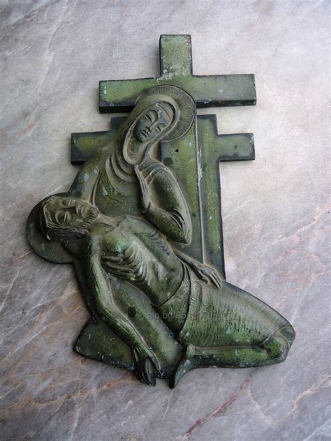Бронзова пластика ”pieta” Антиквариат Горна Оряховица Продавам бронзова пластика ”piet