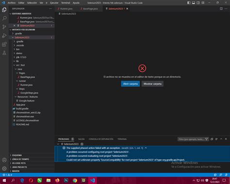 vscode el archivo no se muestra en el editor de texto porque es un