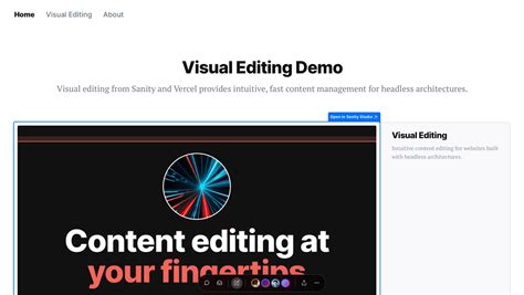 Visual Editing With Sanity Visual Editing With Sanity