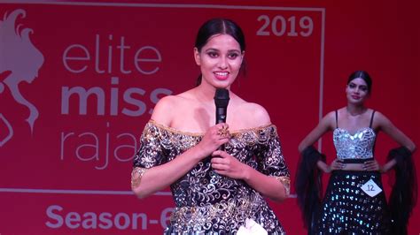 Elite Miss Rajasthan 2019 Question And Answer Round Youtube