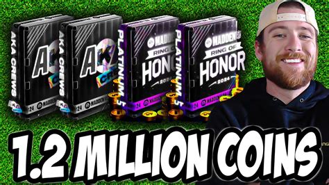 WE SPENT 1 2 MILLION COINS ON AKA CREWS ROH PLAT PACKS IN MADDEN 24
