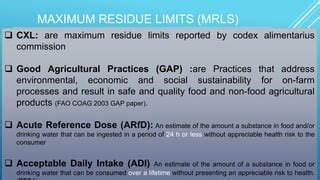 Pesticides Classification And Maximum Residue Limits In Food Pptx