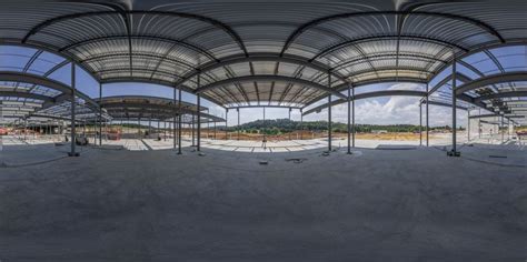 Construction Site Building With Spacious Open Space HDRi Maps And Backplates