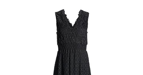 Lace V Neck Fringe Dress Black And Boston Proper