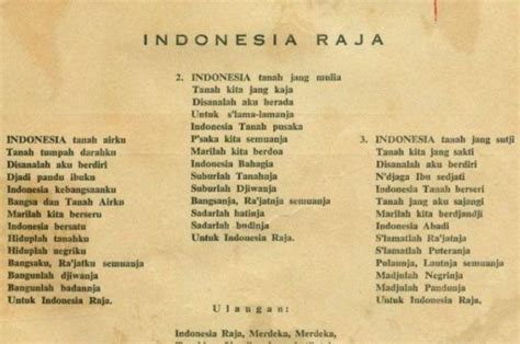 Lirik Lagu Indonesia Raya 3 Stanza Newstempo