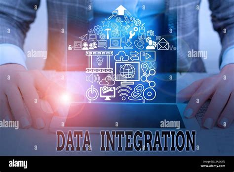 Conceptual Hand Writing Showing Data Integration Concept Meaning