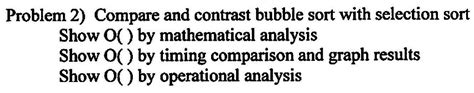 Solved Problem Compare And Contrast Bubble Sort With Chegg
