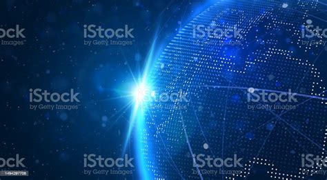 지구상의 글로벌 인터넷 네트워크와 통신의 개념 사물 인터넷 빅 데이터 디지털 트랜스포메이션 클라우드 컴퓨팅 Iot Ai 암호화폐 및 블록체인 글로벌 커뮤니케이션에 대한 스톡