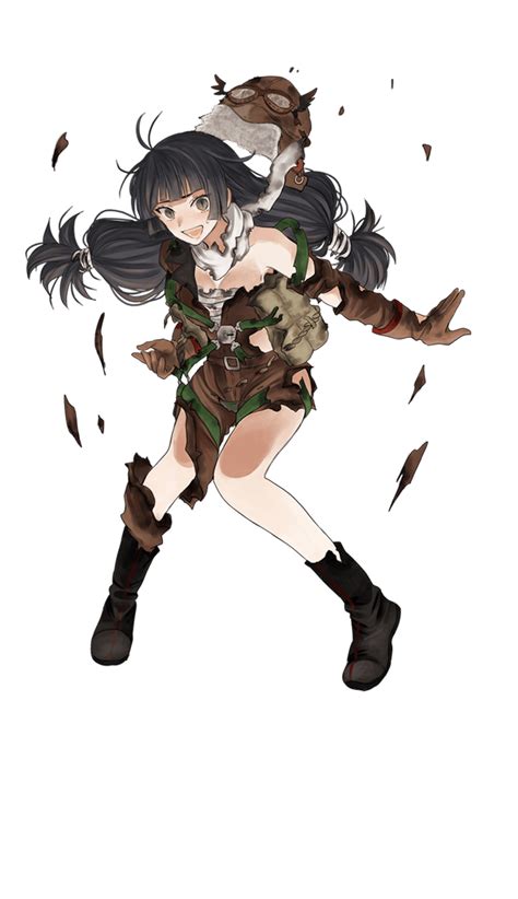 Safebooru 1girl Aviator Cap Black Boots Black Hair Blush Boots Brown