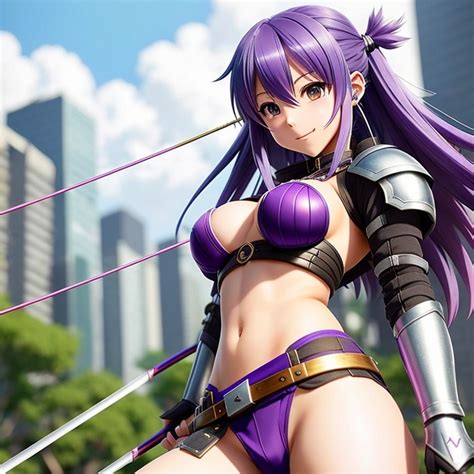 Purple Haired Archer Anime Girl By Jaydiconart On Deviantart