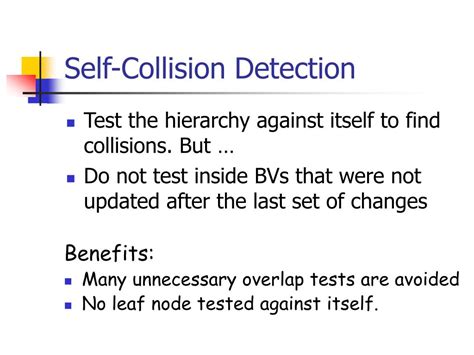 Ppt Efficient Maintenance And Self Collision Testing For Kinematic