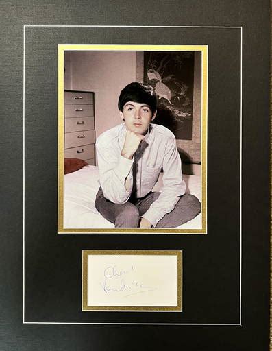 Paul Mccartney Autographed Display Aug 30 2022 Icz Auctions In Fl