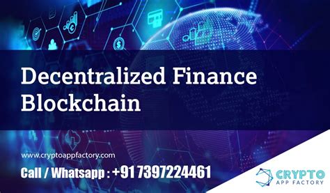 Decentralized Finance Blockchain Crypto App Factory