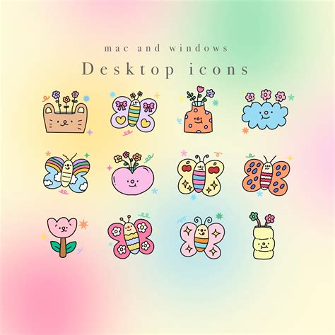 12 Cute Desktop Folder Icons Minimalist Desktop Folder Icons Macbook Folder Icons Mac Windows