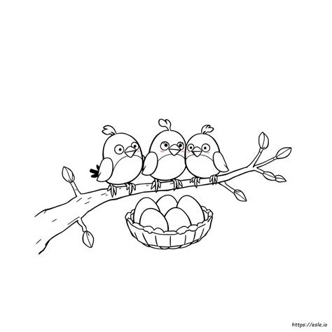 Pink Angry Bird Coloring Page