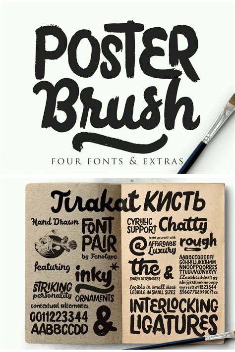 Poster Brush Font Siteoutsite