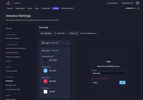 Bug Branding Color Not Updating Issue Zitadel Zitadel Github