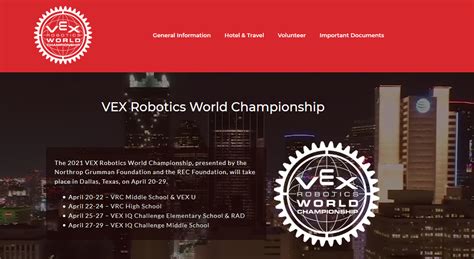 2020 2021 Vex世锦赛信息发布！ 官方发布 Vex 中文官方论坛