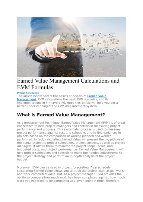 Earned Value Management Calculations And EVM Formulas Earned Value Management Calculations And
