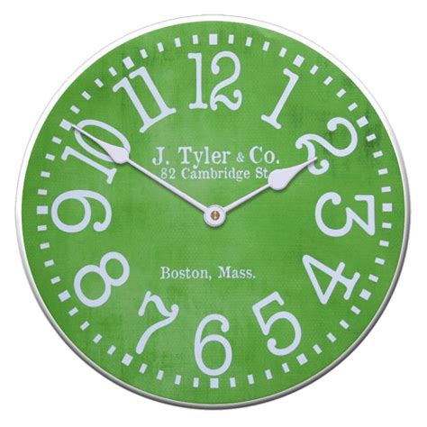 Lime Green Wall Clock 8 Sizes To Choose Made In Usa Etsy