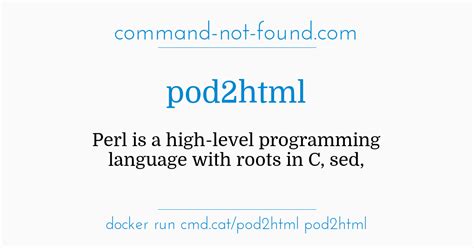command not pod2html