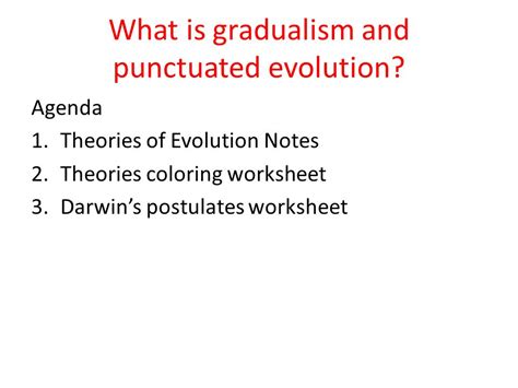 Gradualism Science Timeline