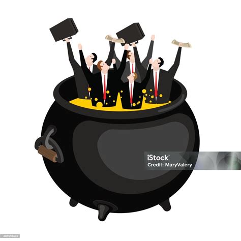 Pengusaha Di Kuali Neraka Boss Ada Di Neraka Minyak Panas Dalam Ketel Uap Manajer Pendosa