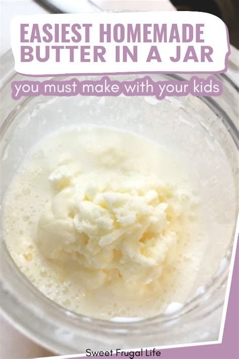 How To Make Butter In A Jar Sweet Frugal Life
