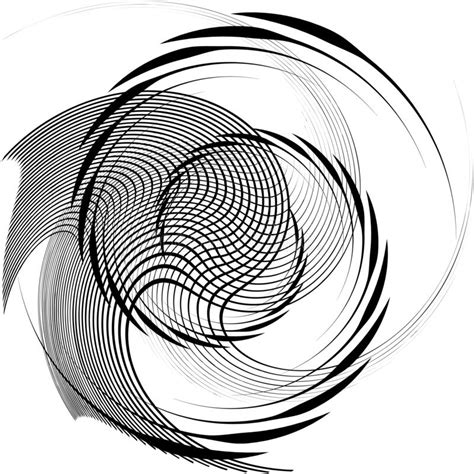 Overlaying Abstract Spiral Swirl Twirl Vector Volute Helix Cochlear Vertigo Circular