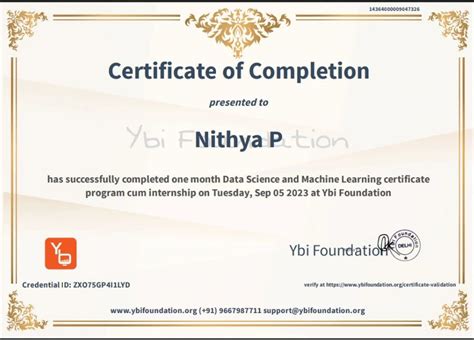 Nithya P On Linkedin Ybifoundation Datascience Machinelearning