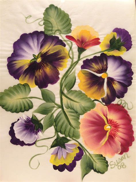 One Stroke Painting Techniques In Florals By Susan Earl Folk Art