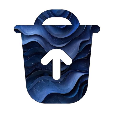 Premium Photo Icon Photo Eps Trash Restore Blue Gradient Background Style Design