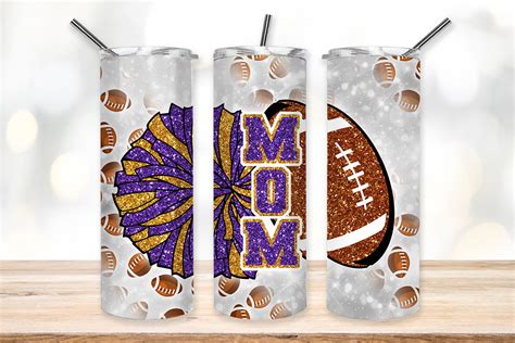 Glitter Cheer Football Mom Tumbler Graphic By Pinkpanda · Creative Fabrica