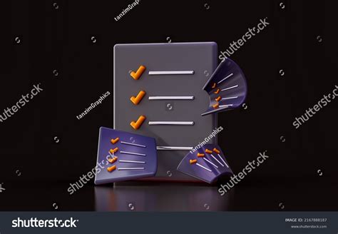 Task Management Check List On Dark Stock Illustration Shutterstock