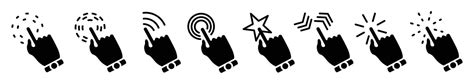 Mouse Click Cursor Collection 5277583 Vector Art At Vecteezy